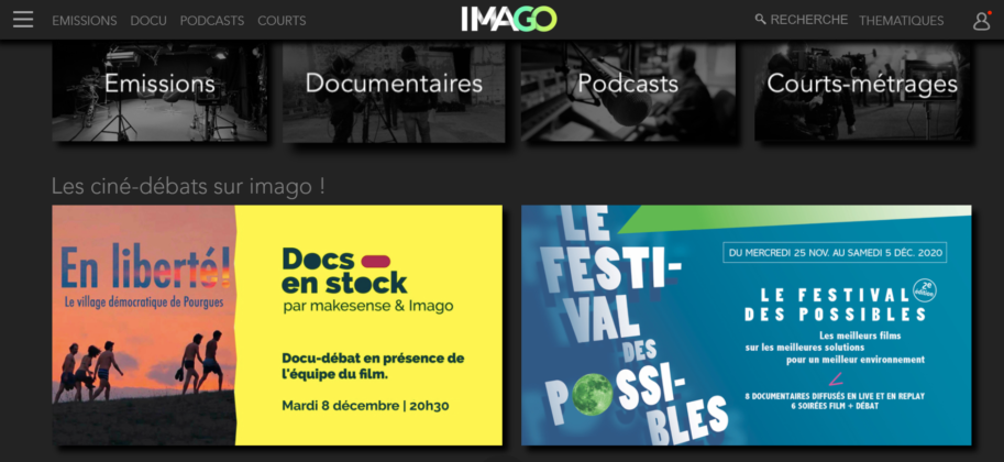 Imago TV, LA plateforme de streaming écologique